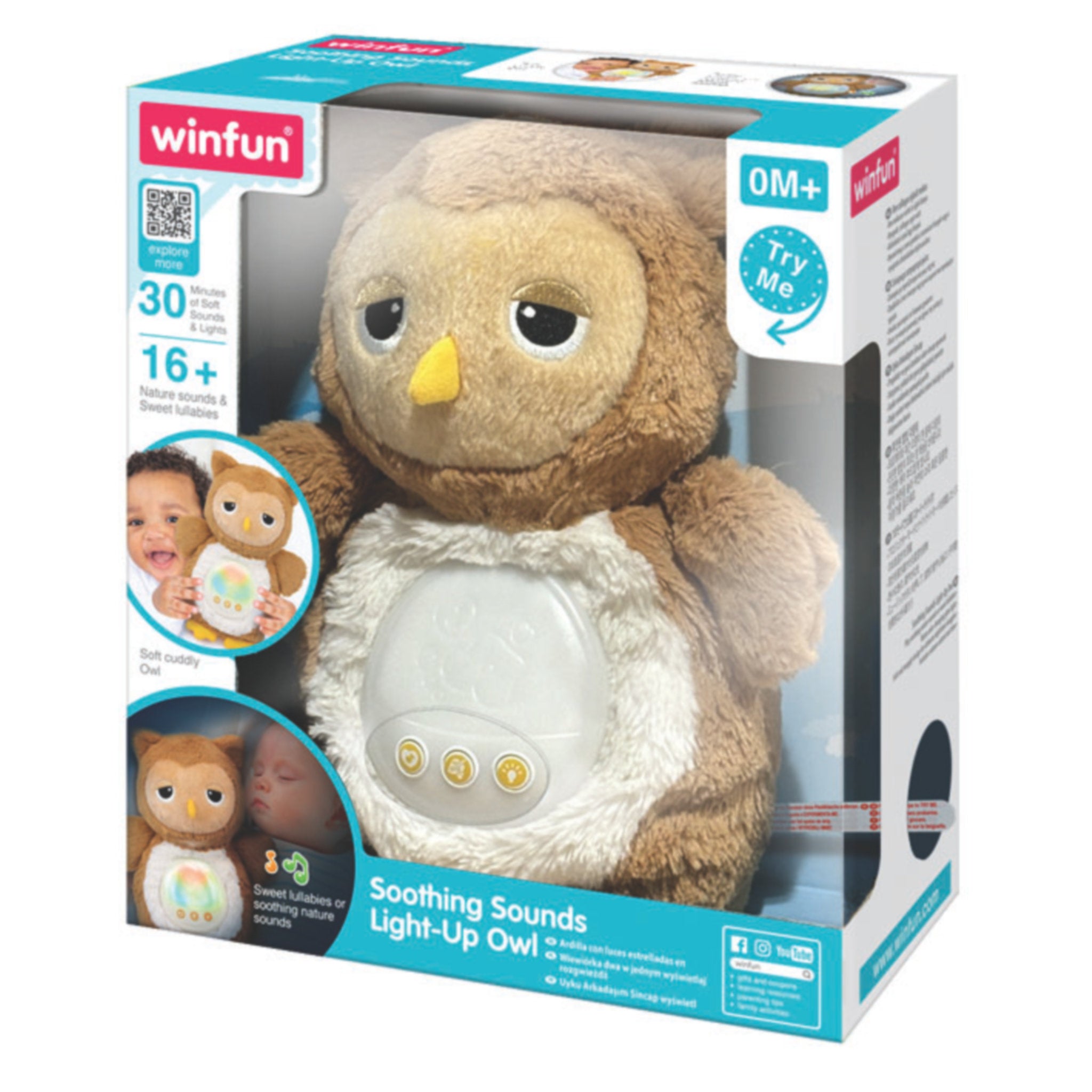 Winfun Soothing Sounds Light-Up Owl – Toyworld Australia