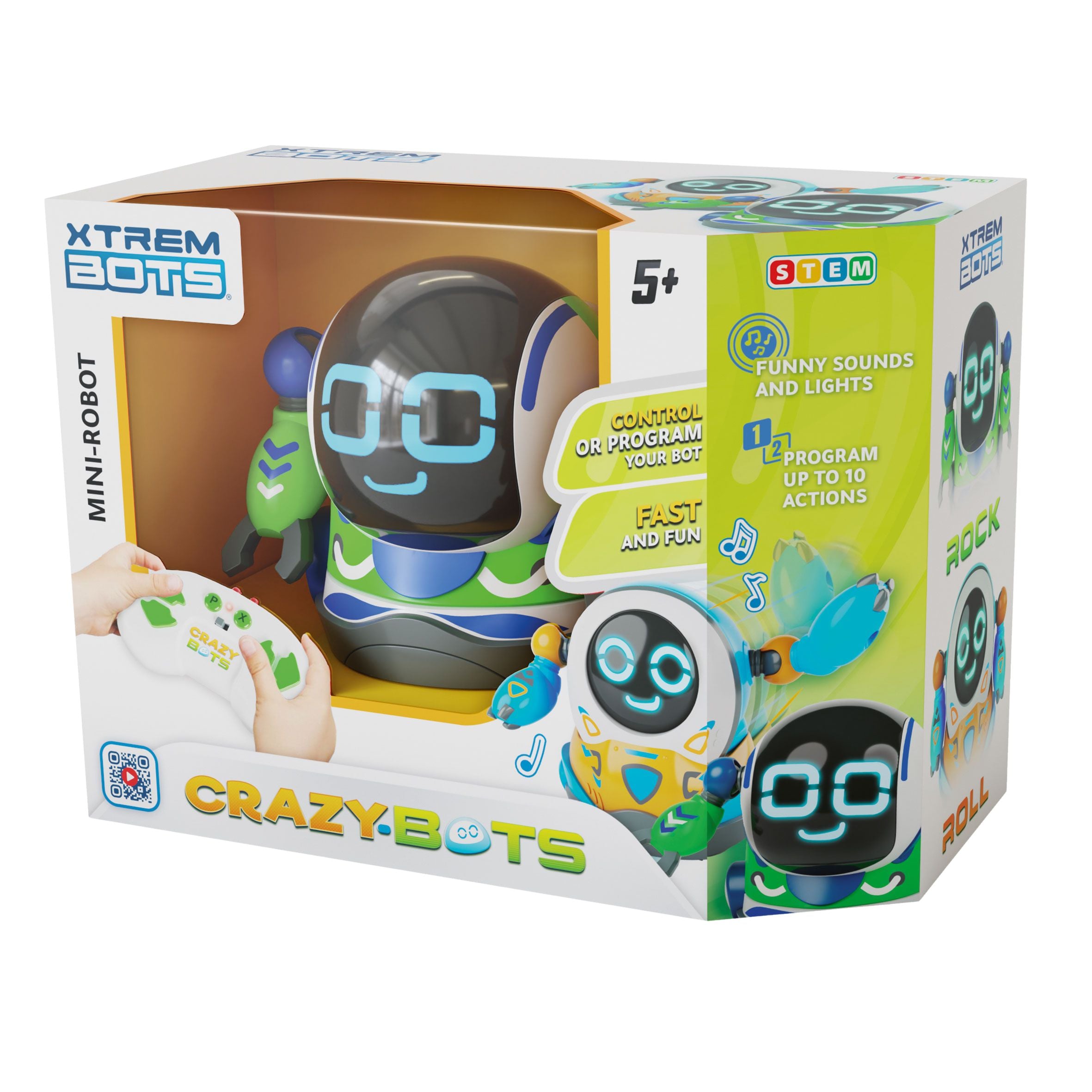 XTREMBOTS Crazybots Mini RC Robot - Rock – Toyworld Australia