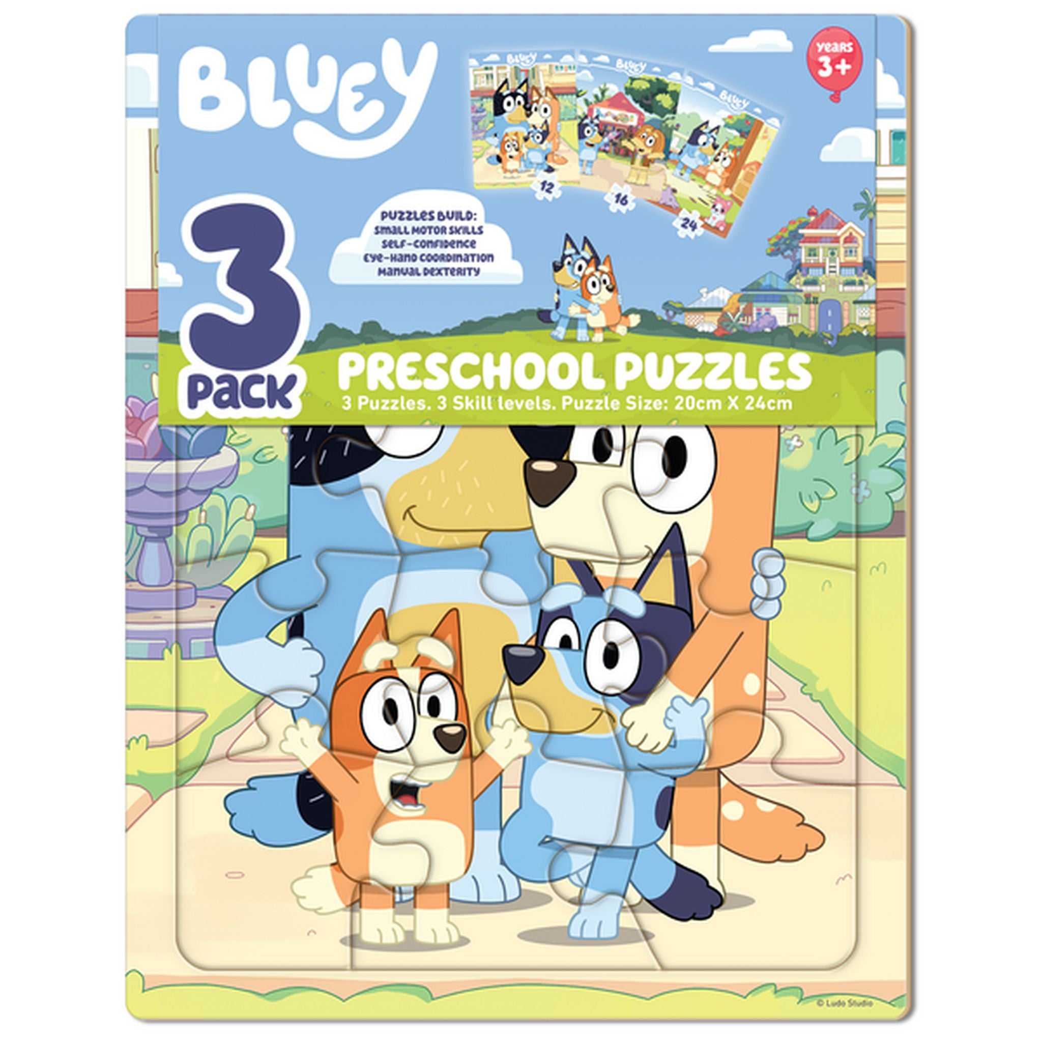 Bluey Preschool Puzzles 3 Pack – Toyworld Australia